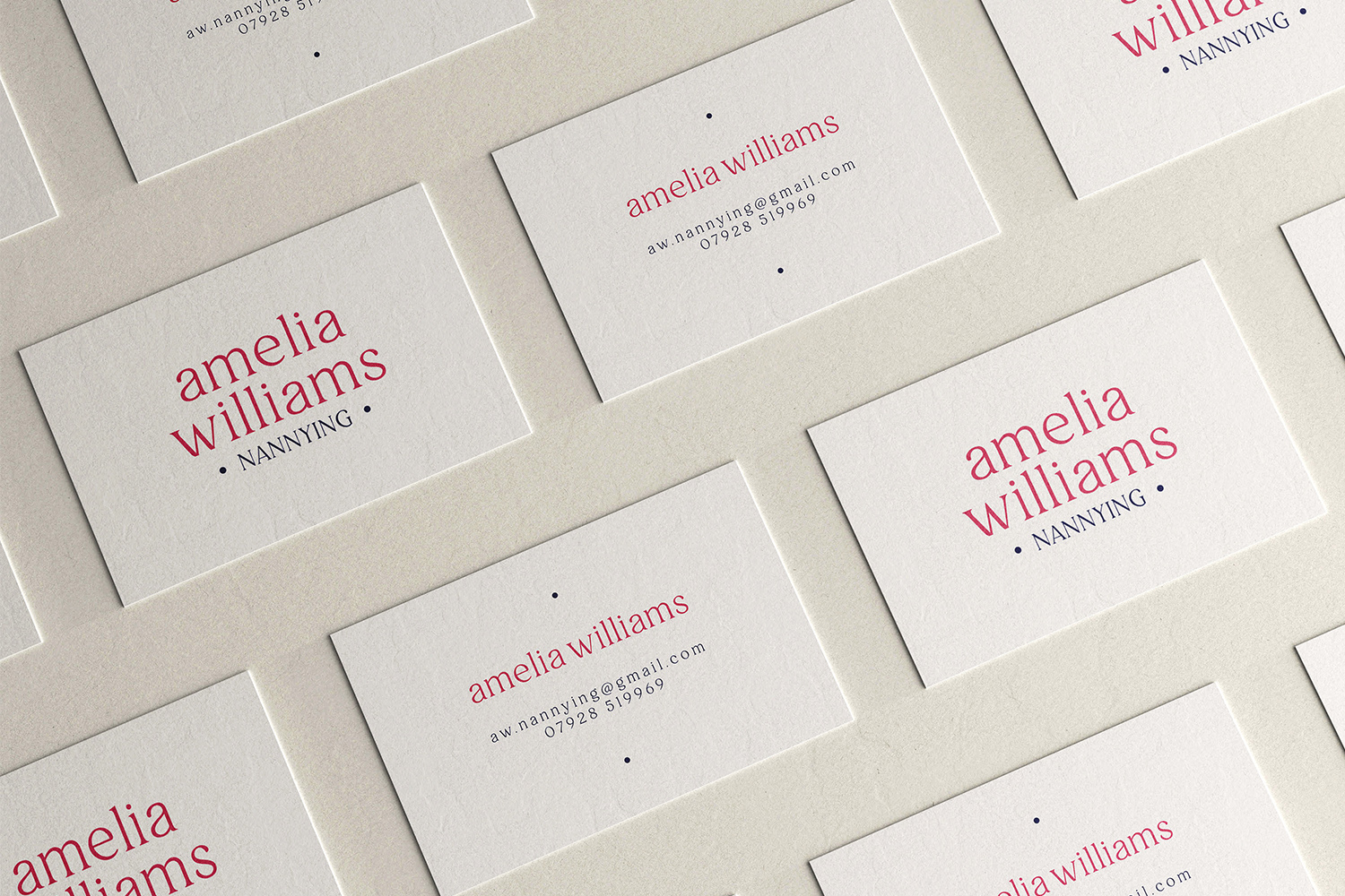 Amelia Wiliams Nannying Business Card - World's No.1 Business Card ...