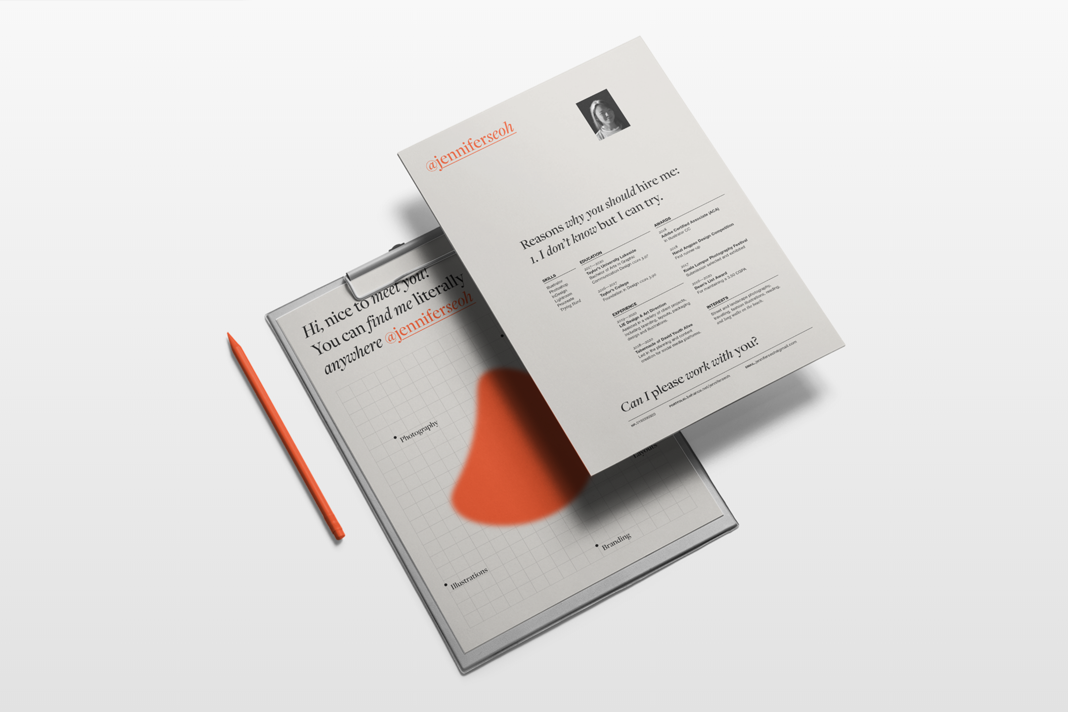 Jennifer Seoh Graphic Designer Business Card - World's No.1 Business ...
