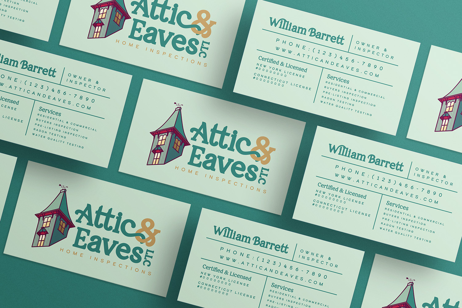 Attic & Eaves Home Inspection Business Card - World's No.1 Business ...
